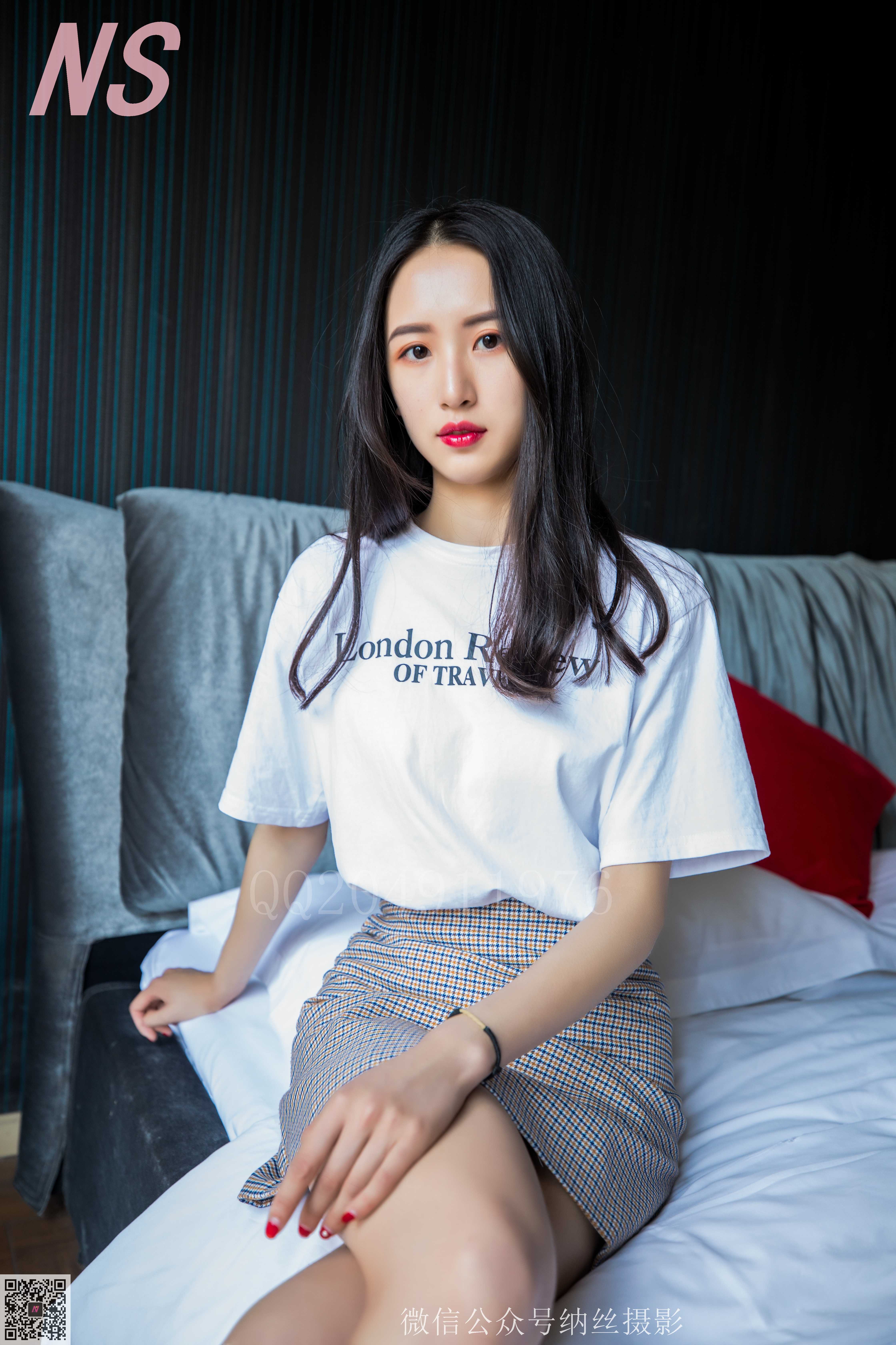 纳丝摄影NO150苏敏3粉红过膝袜 142P - 库里丝